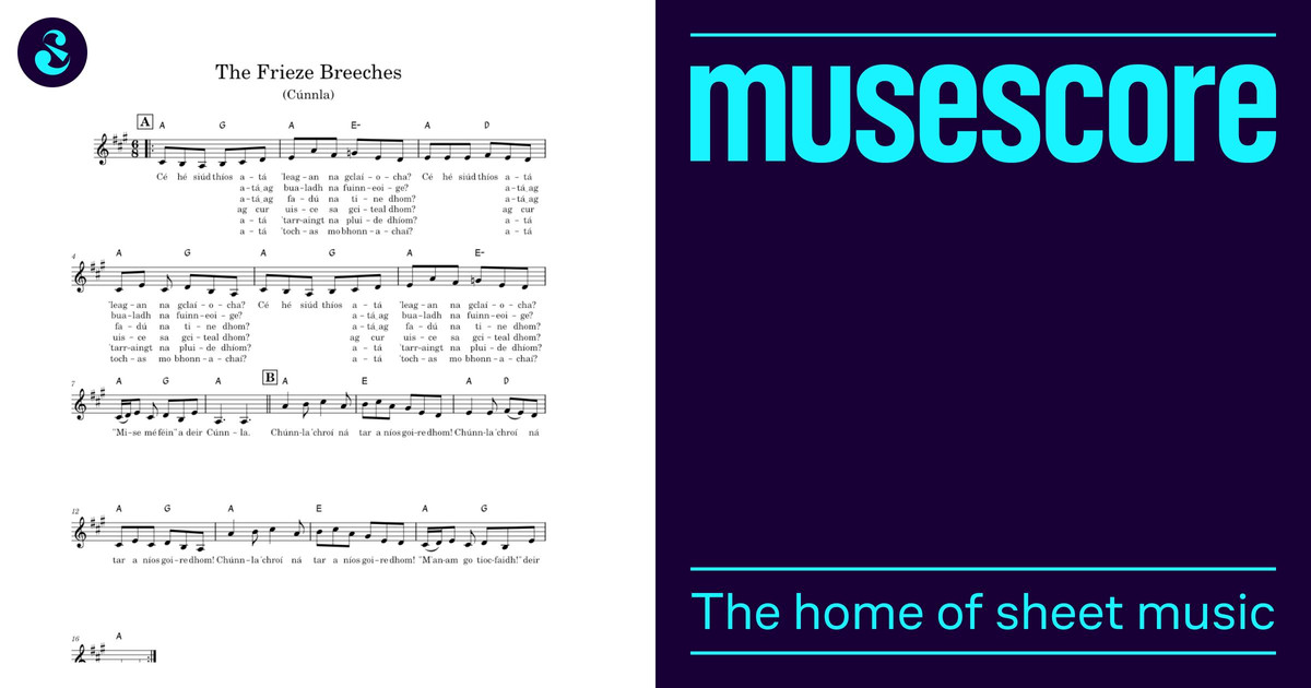 Cúnnla AKA Frieze Britches – traditional Sheet music for Piano (Solo ...