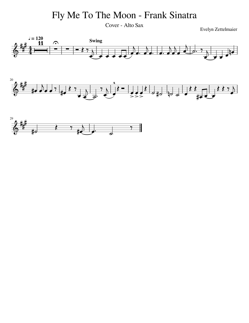 FMTTM Alto Sax Intro Sheet music for Piano (Solo) Easy | Musescore.com