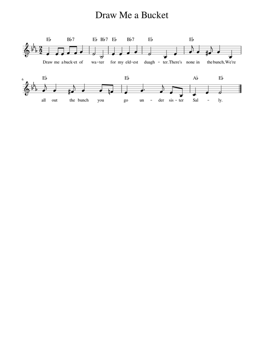 Draw Me a Bucket Sheet music for Piano (Solo) Easy | Musescore.com