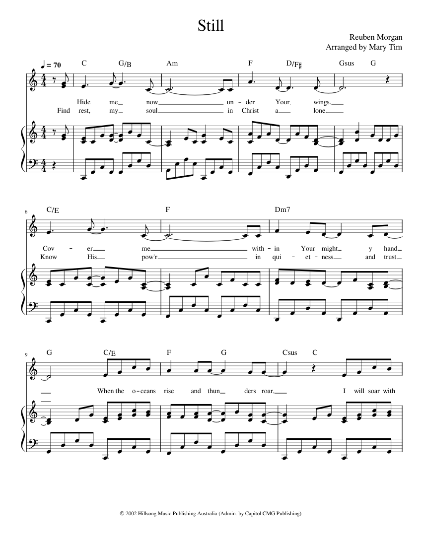 Still - Reuben Morgan Sheet music for Piano, Vocals (Piano-Voice ...