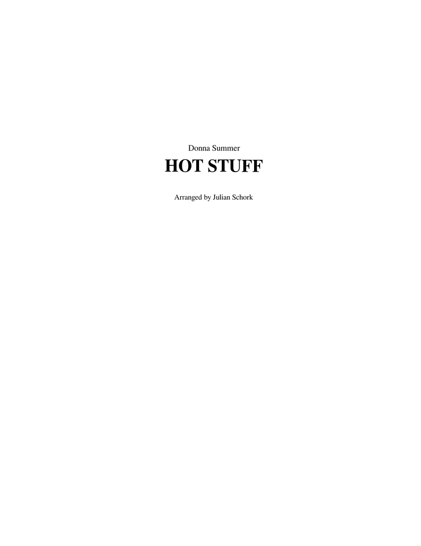 Donna Summer - HOT STUFF Sheet music for Trombone, Flute, Oboe ...