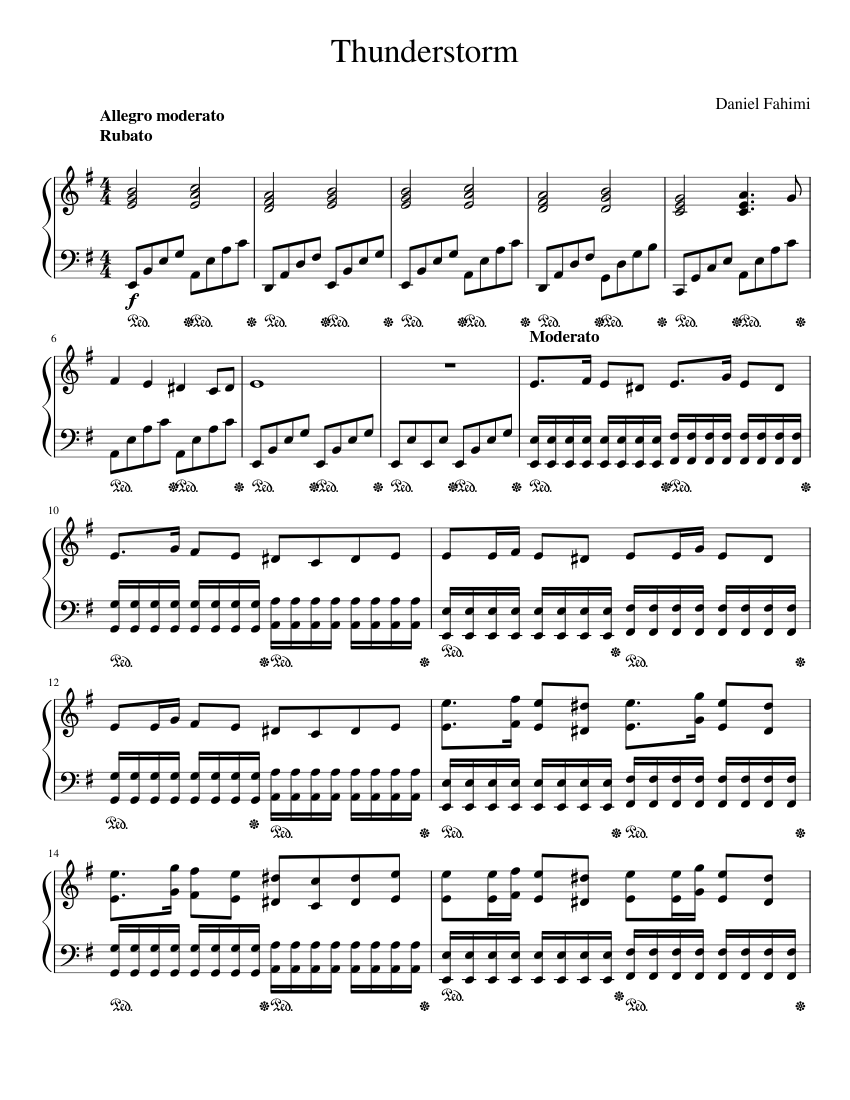 Thunderstorm Sheet music for Piano (Solo) | Musescore.com
