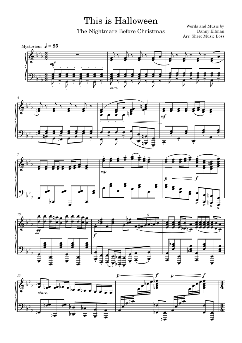 This Is Halloween (from The Nightmare Before Christmas) – Danny Elfman ...
