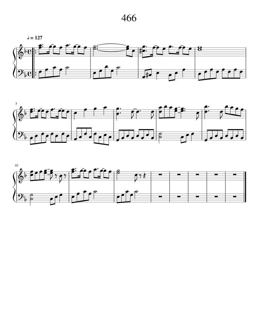 466 Sheet music for Piano (Solo) | Musescore.com