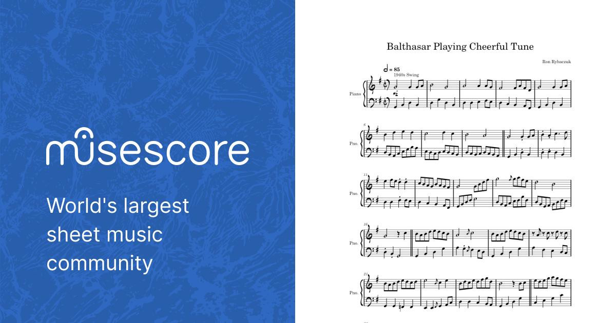 Balthasar_Playing_Cheerful_Tune Sheet music for Piano (Solo ...