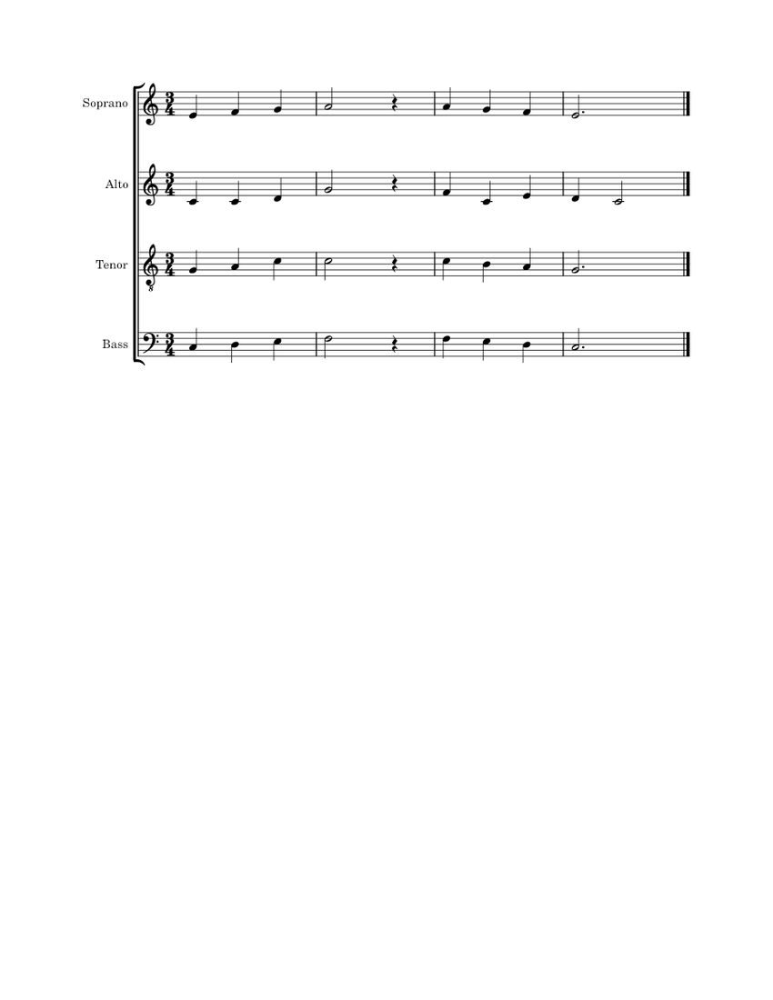 Warmup 1 Sheet music for Soprano, Alto, Tenor, Bass voice (Choral ...
