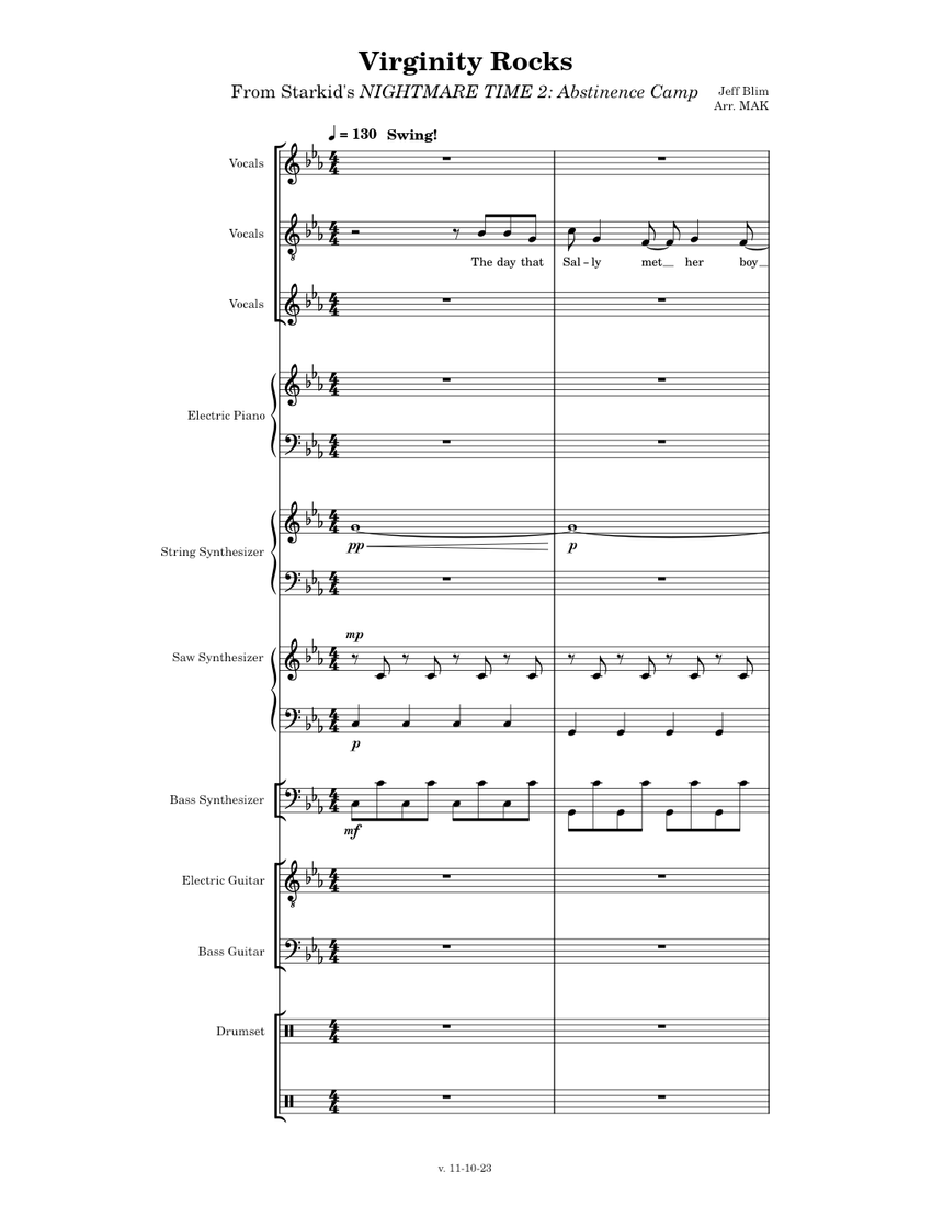 Virginity Rocks! (from Starkid's Nightmare Time 2: Abstinence Camp ...