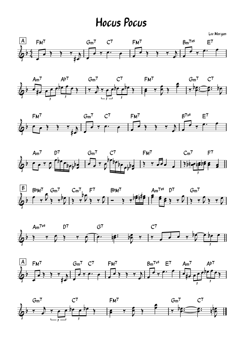 Hocus Pocus Sheet music for Piano (Solo) Easy | Musescore.com