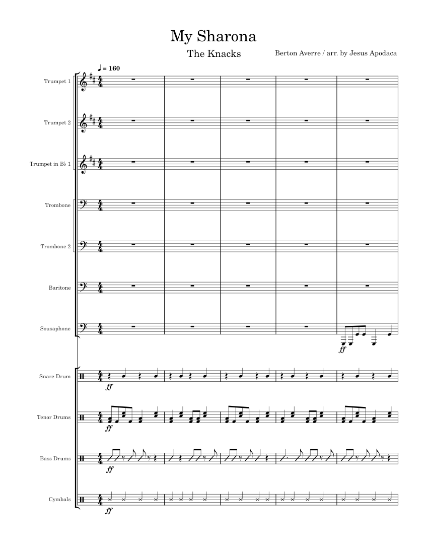 My sharona – The Knack Sheet music for Trombone, Tuba, French horn ...