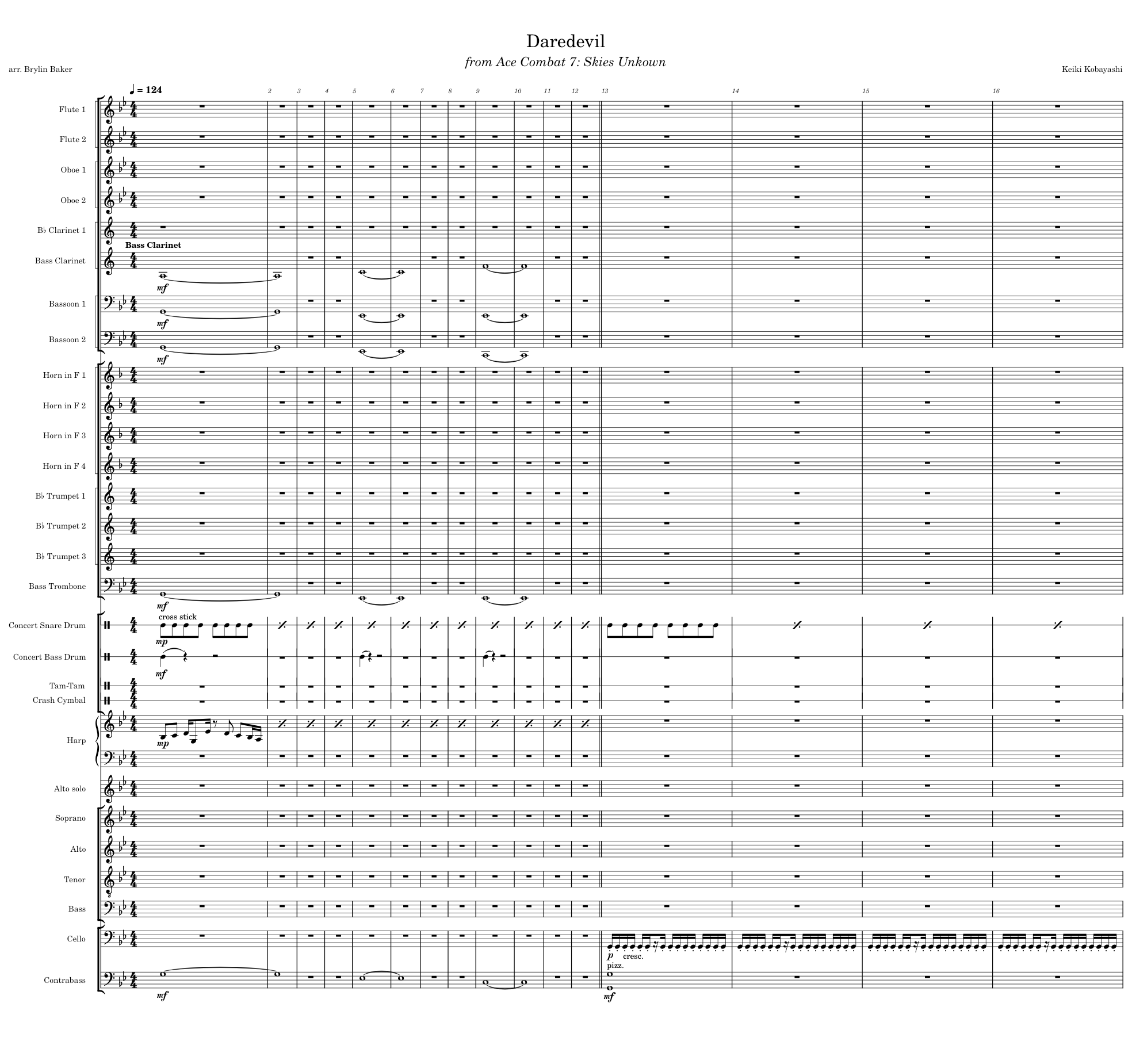 Daredevil theme – Misc Soundtrack Daredevil - Arr. Brylin Baker Sheet ...