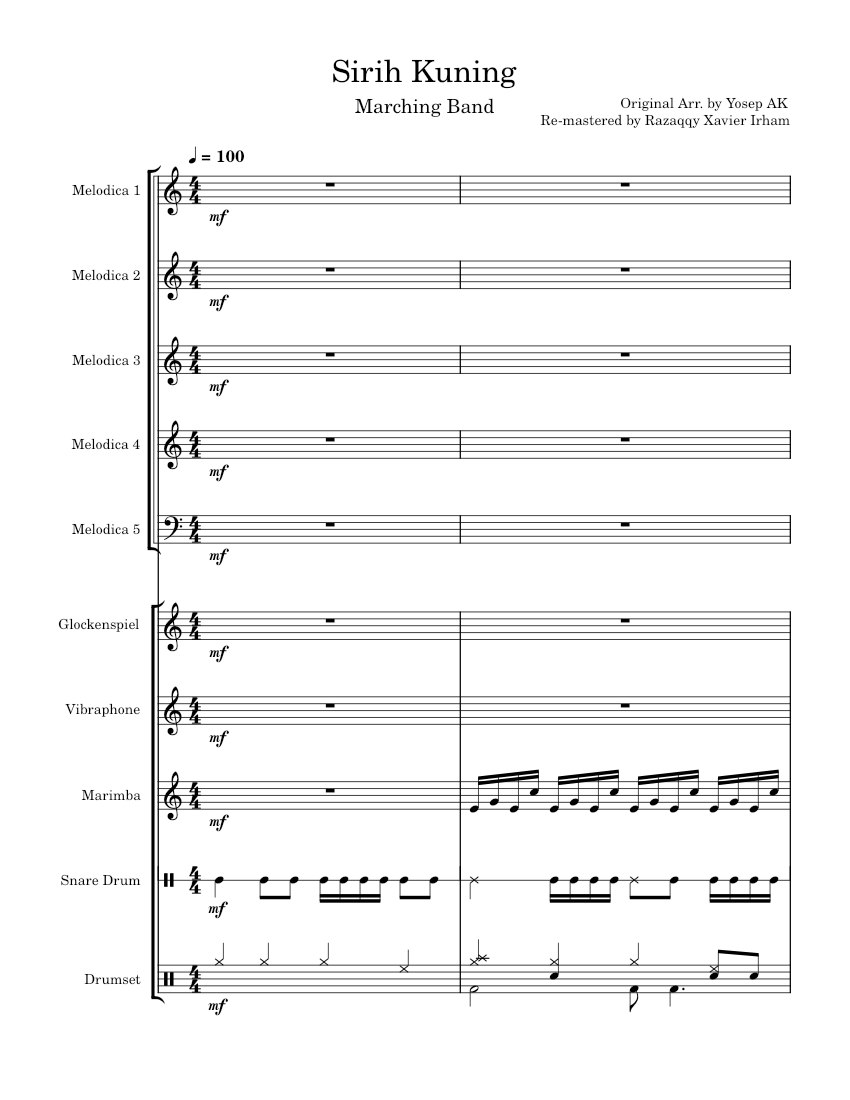 Sirih Kuning – Jojo Ibrahim Sirih Kuning - Yosep AK : Remastered Sheet ...