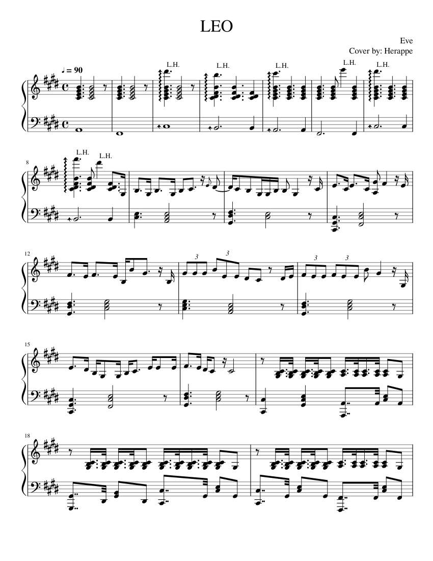 Leo Sheet music for Piano (Solo) | Musescore.com