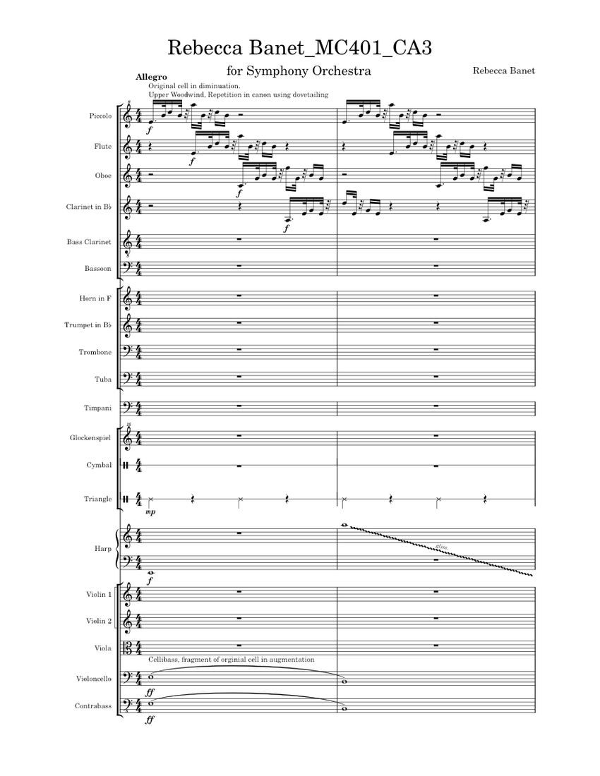 Rebecca Banet_MC401_CA3 Sheet music for Trombone, Tuba, Flute, Oboe ...