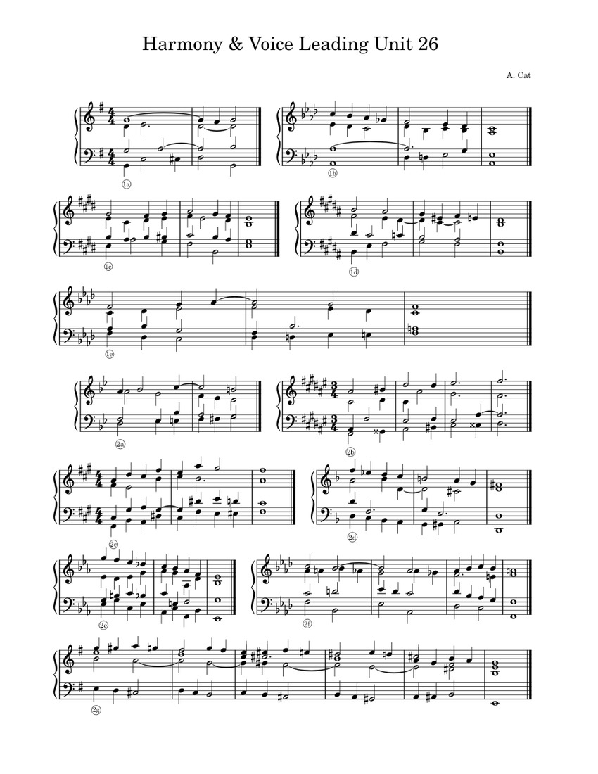 Harmony & Voice Leading Unit 26 Sheet music for Organ (Solo ...