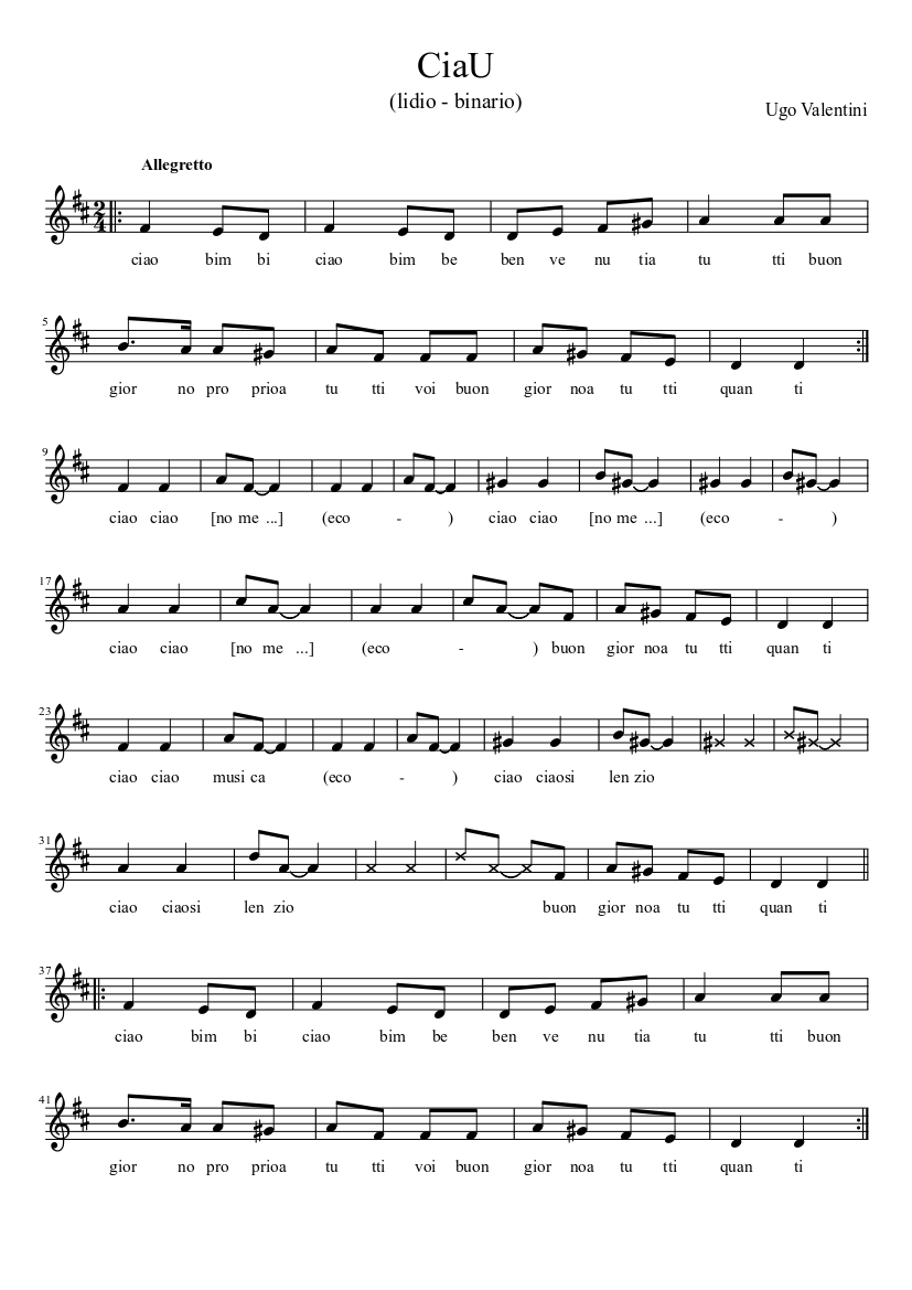CiaU Sheet music for Vocals (Solo) | Musescore.com