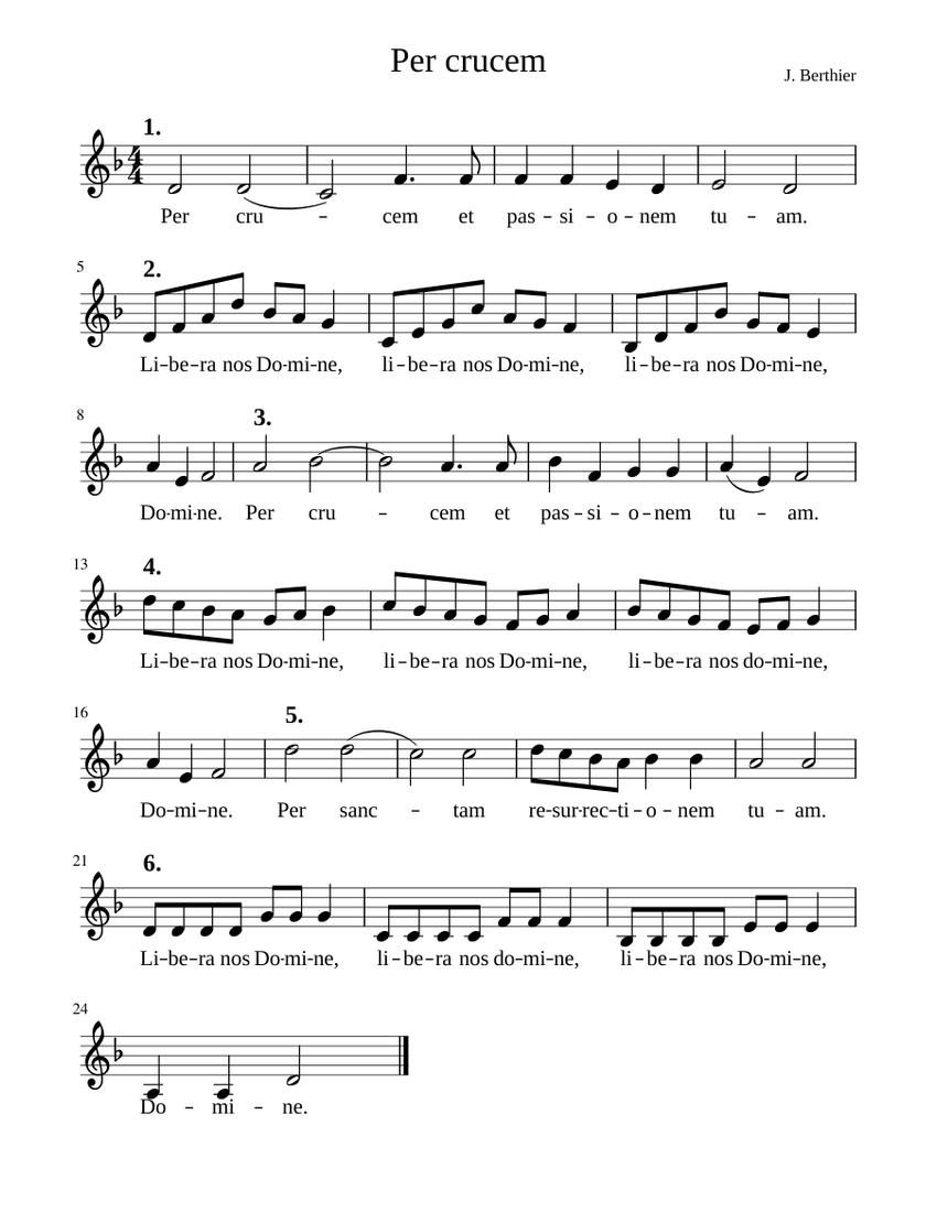 Per Crucem Sheet music for Vocals (Solo) | Musescore.com