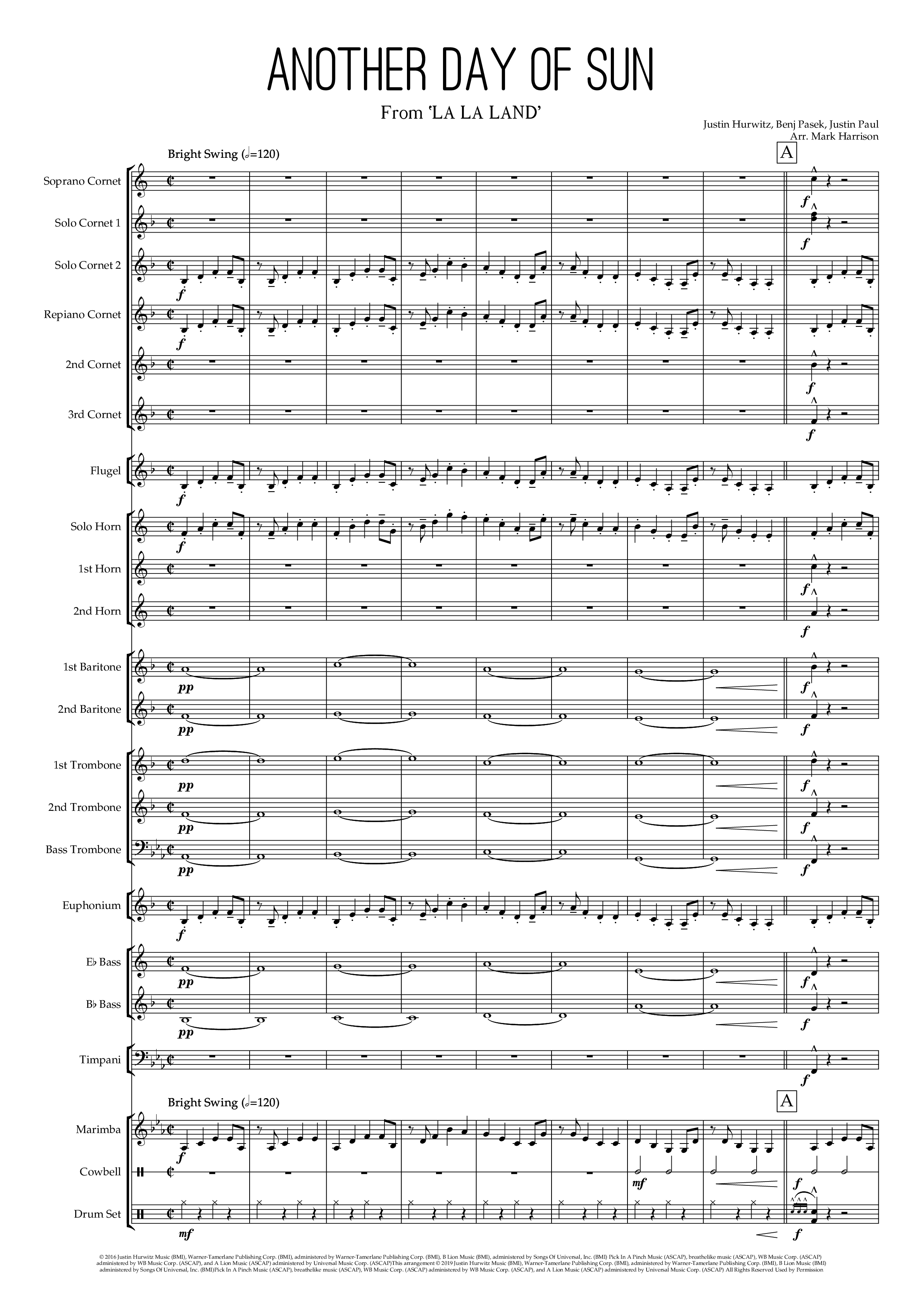 Play Official version of Another Day of Sun Sheet Music by Justin ...