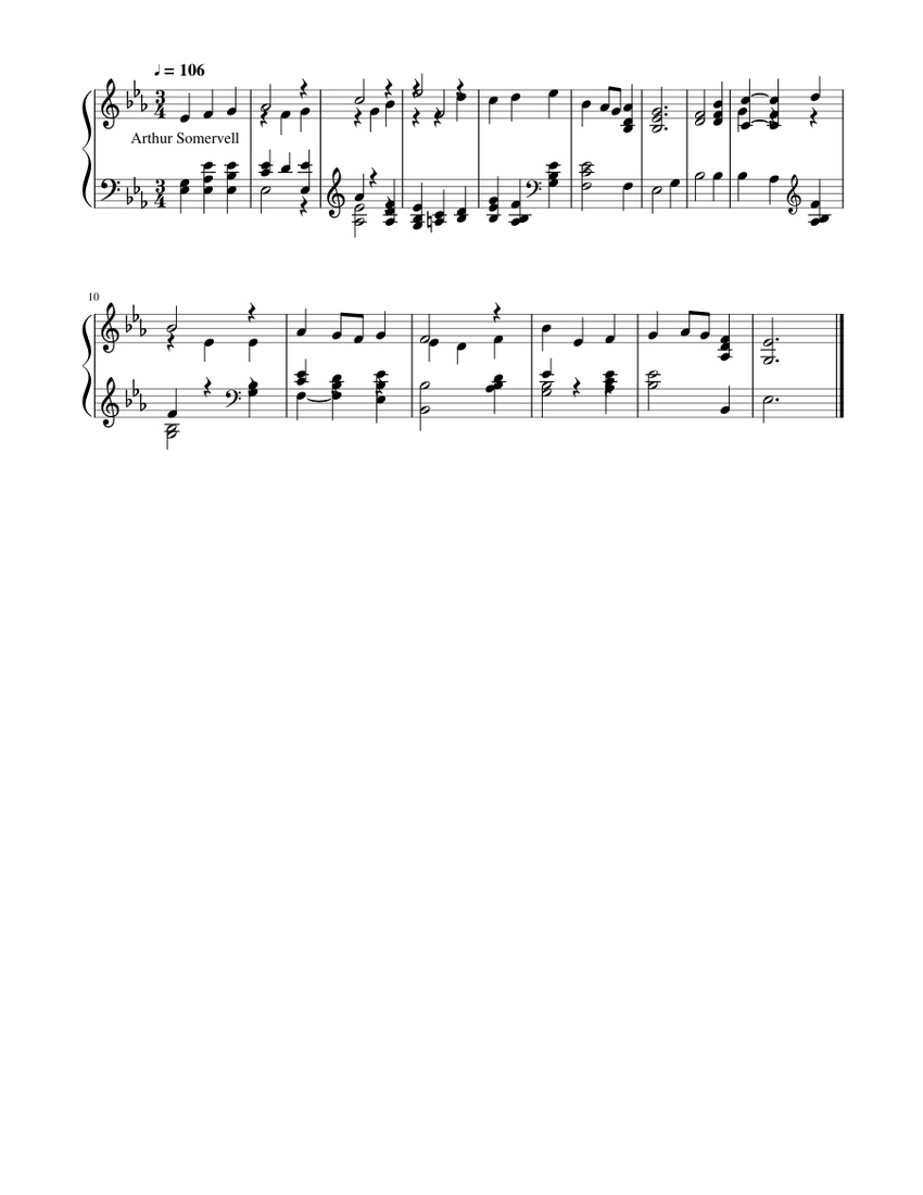 Chorus Angelorum - Sir Arthur Somervell Sheet music for Piano (Solo ...