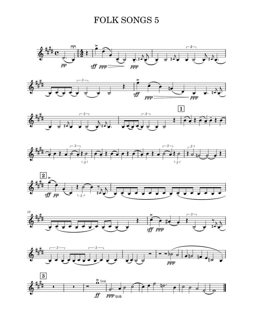 FOLK SONGS 5 - piano tutorial