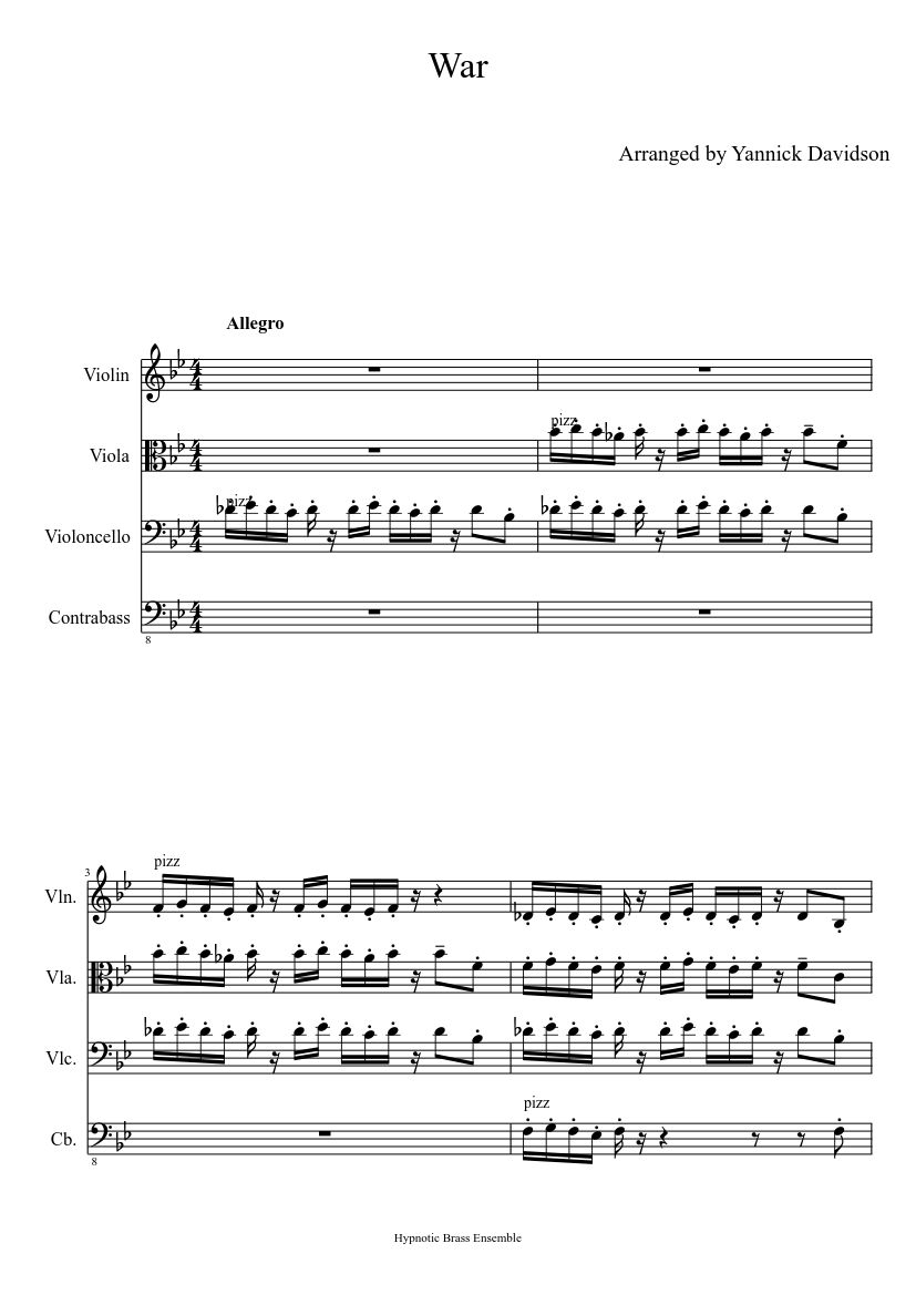 War (Orchestral) Sheet music for Violin, Viola, Woodwinds (other ...