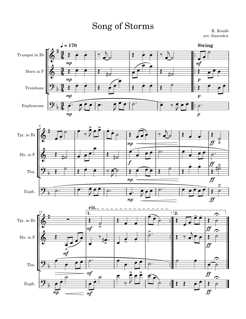 Song of Storms - The Legend of Zelda: Ocarine of Time – Koji Kondo Song ...
