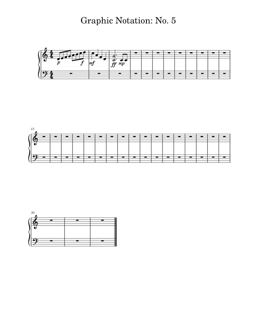 Graphic_Notation__No._5 Sheet music for Piano (Solo) Easy | Musescore.com