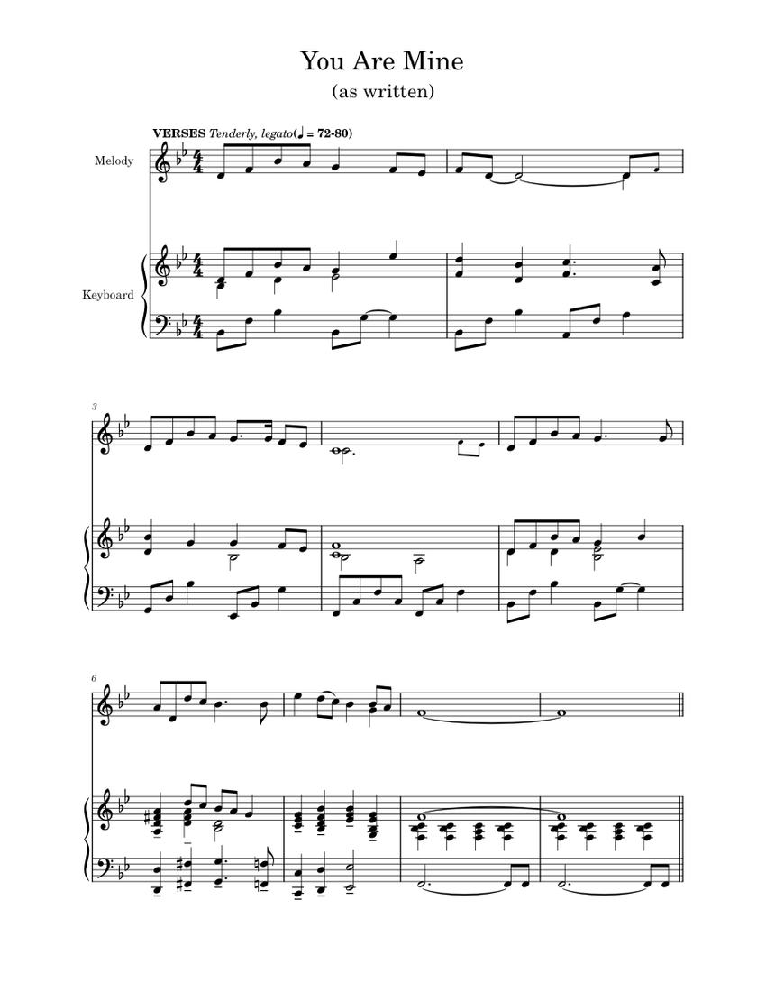 You Are Mine – Davis Haas - piano tutorial