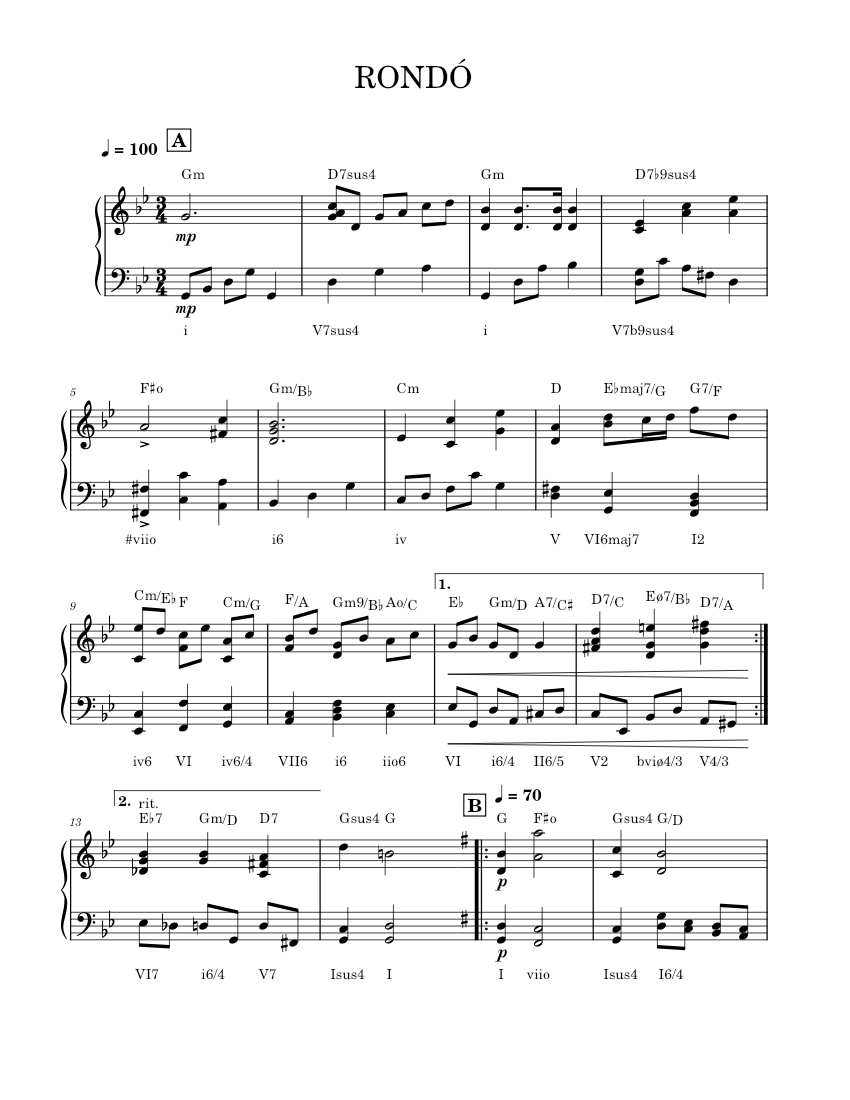 RONDÓ Sheet music for Piano (Solo) | Musescore.com