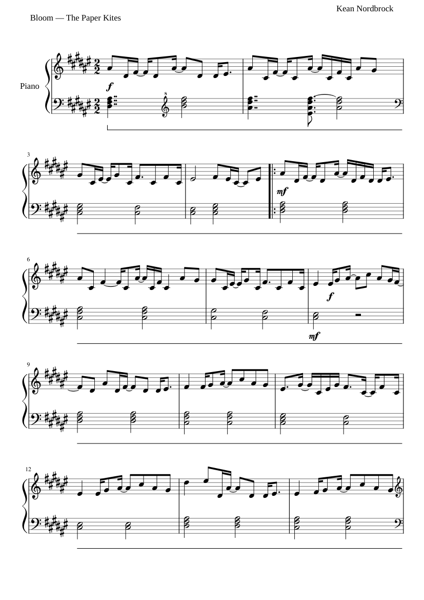 Bloom Sheet music for Piano (Solo) | Musescore.com