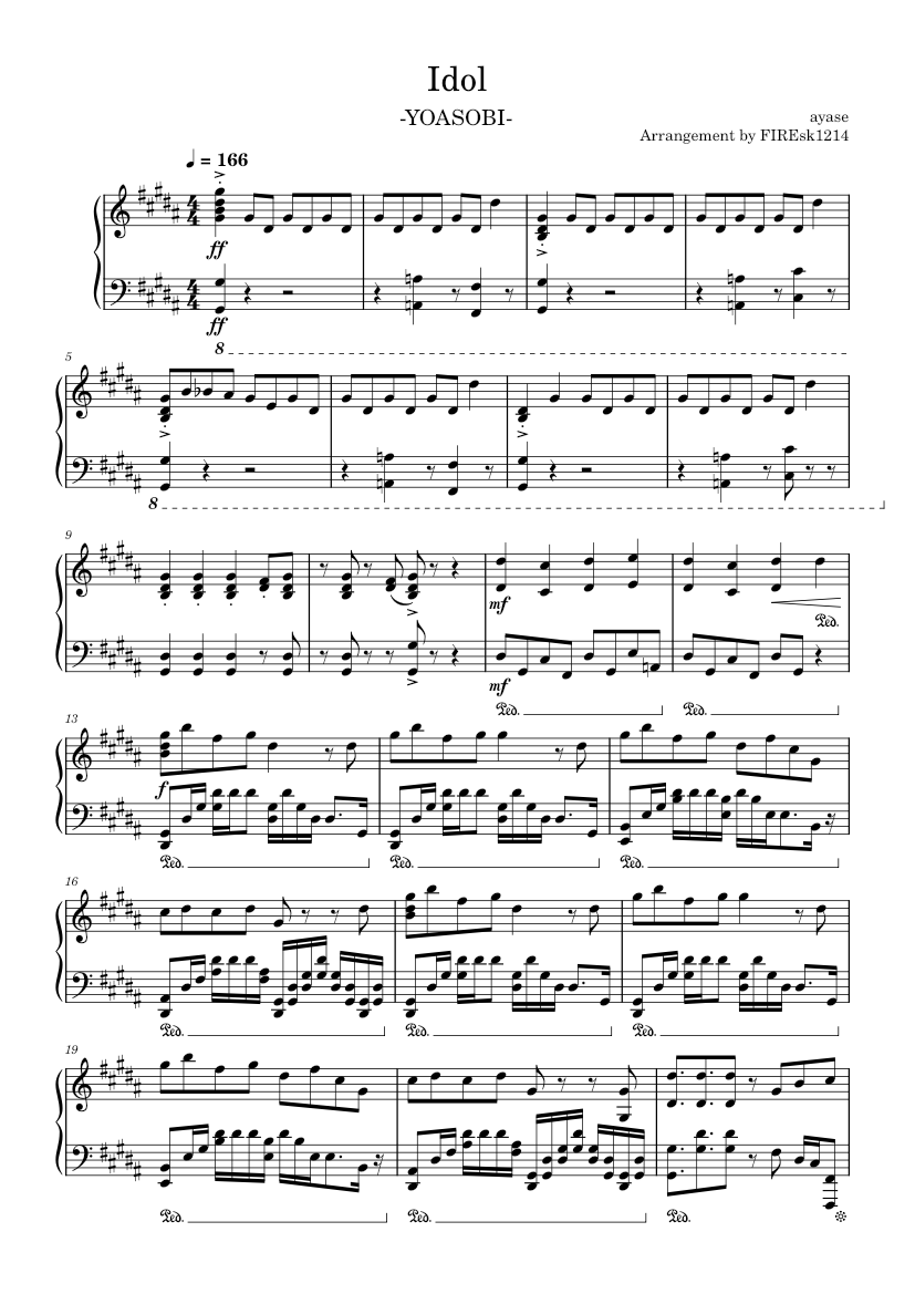 Idol Sheet music for Piano (Solo) | Musescore.com
