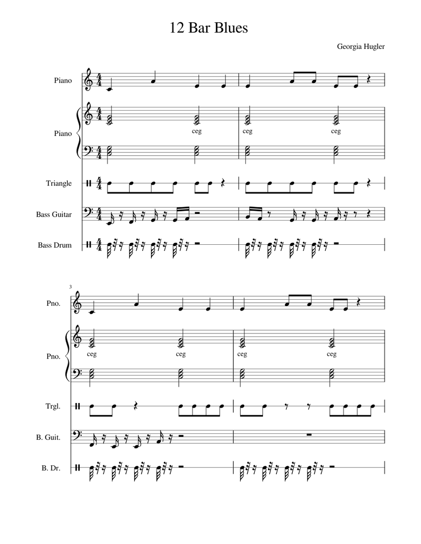 12 bar blues - piano tutorial