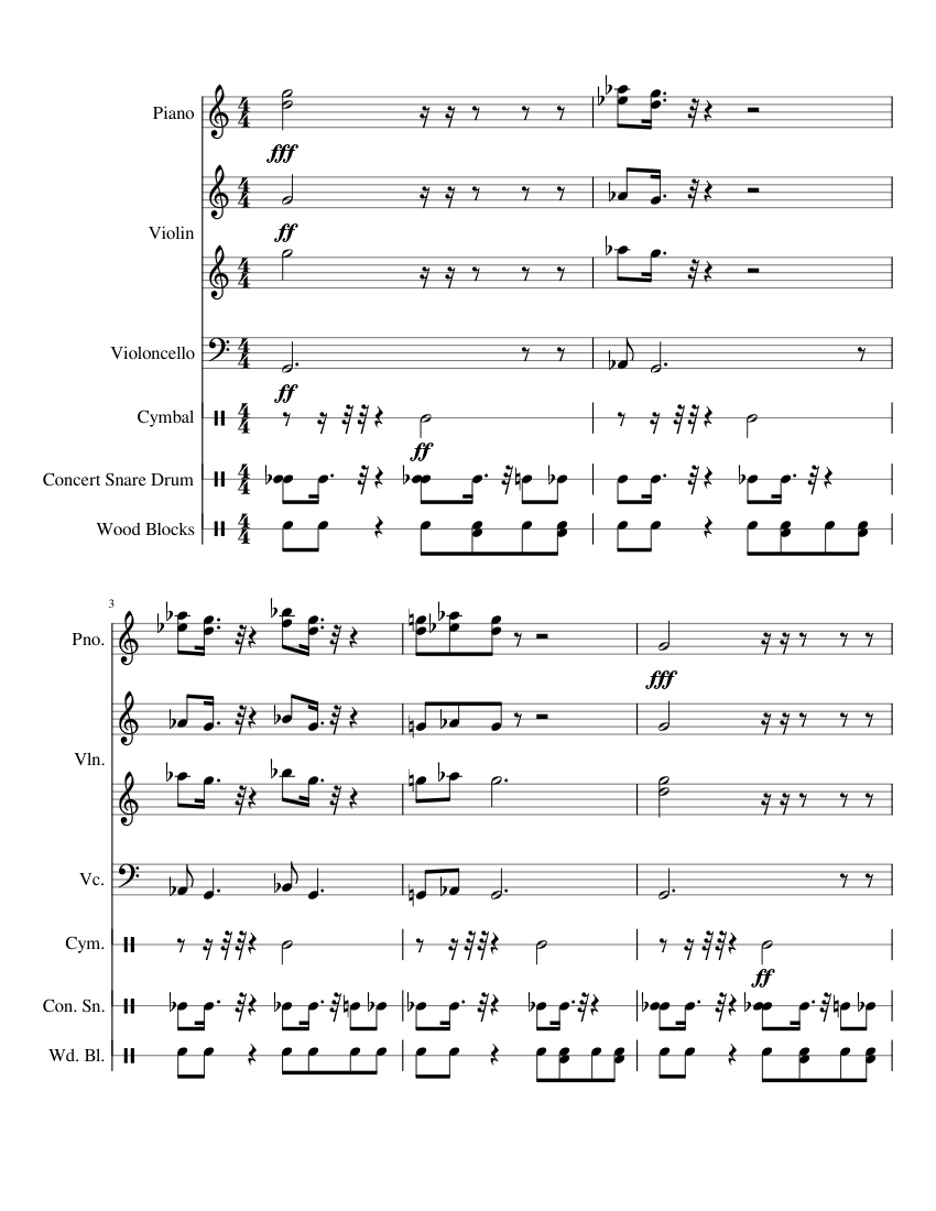 The Slayer Sheet music for Piano, Snare drum, Crash, Violin & more ...