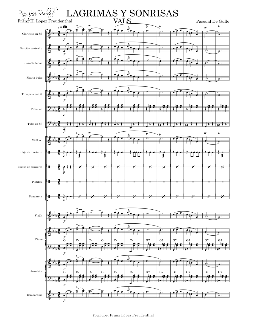 Lagrimas Y Sonrisas – Pedro de Gullo LAGRIMAS Y SONRISAS Sheet Music ...