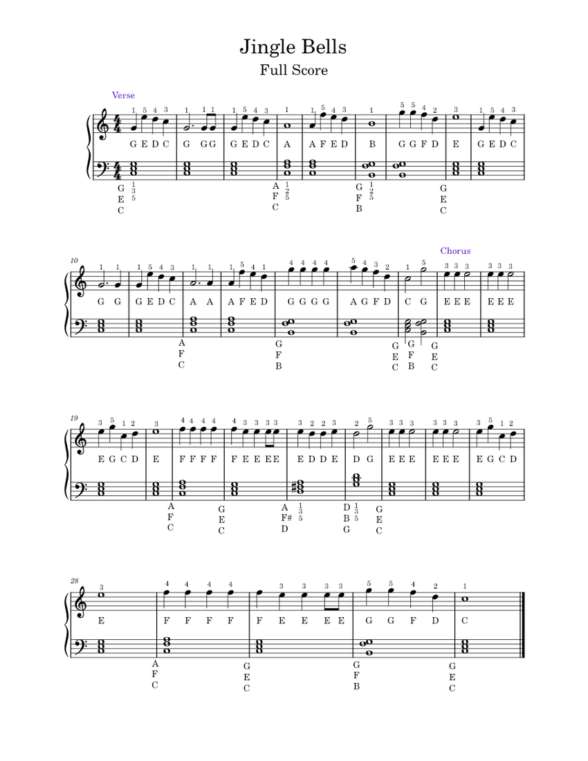 Jingle bells – Misc Traditional (Full Score) Sheet music for Piano ...