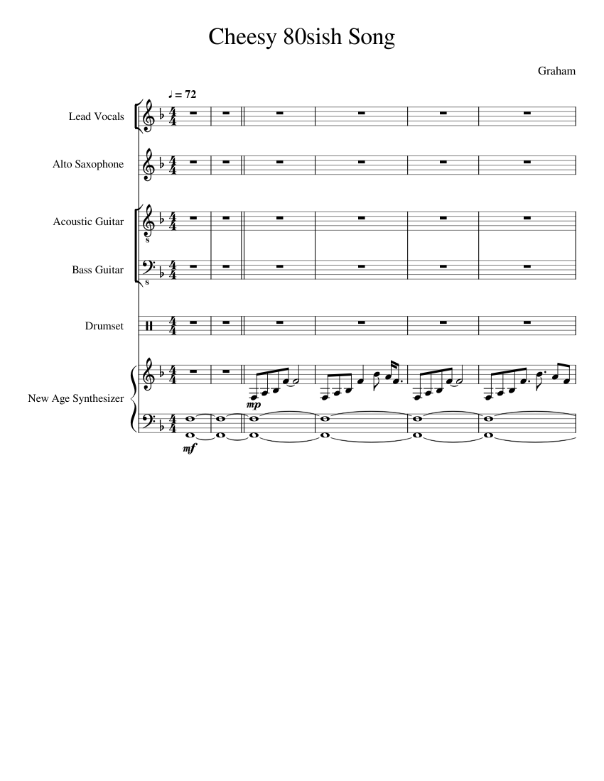 Cheesy 80s - piano tutorial
