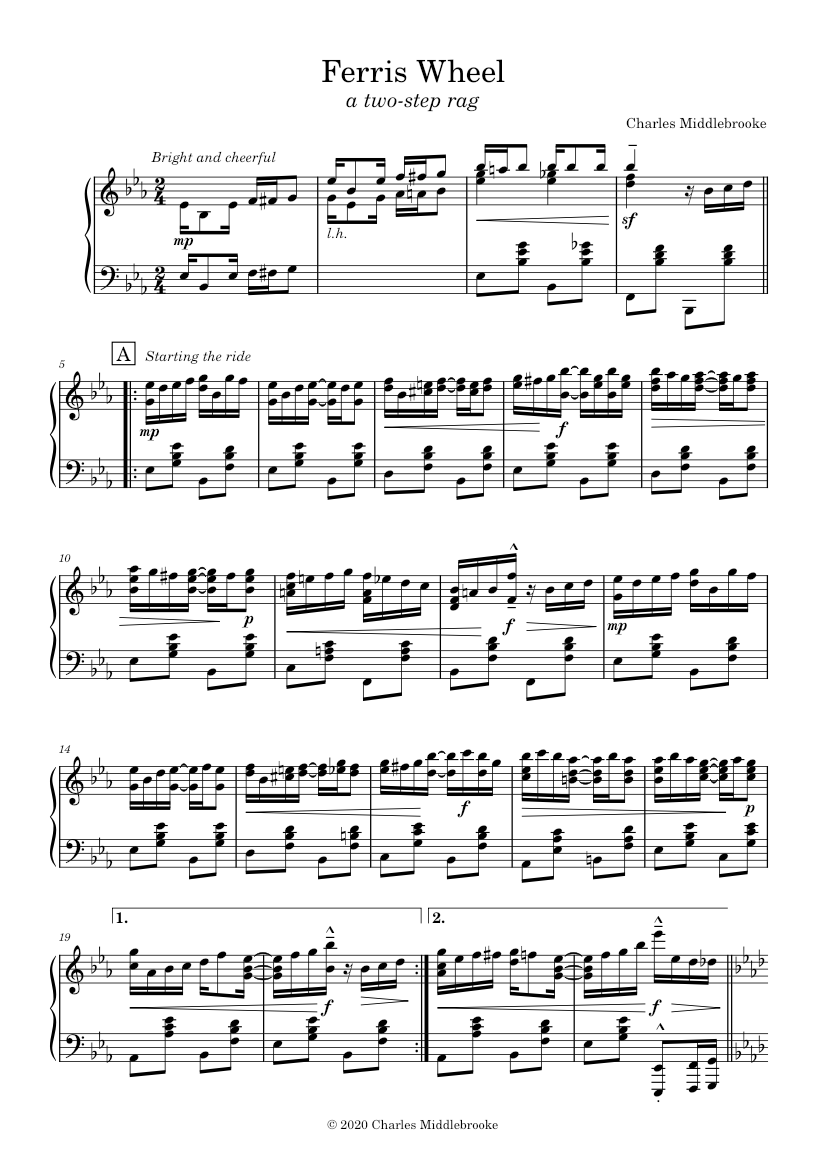 Ferris Wheel Sheet music for Piano (Solo) | Musescore.com
