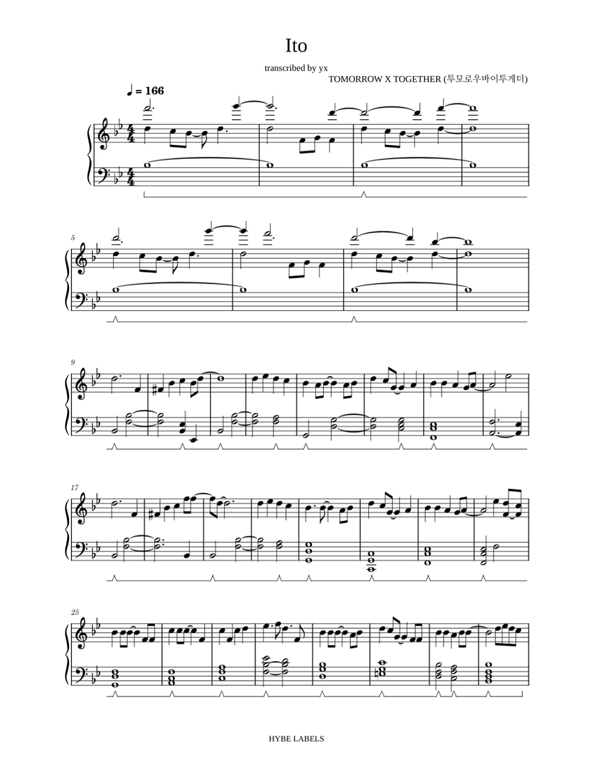 Ito – TXT Sheet music for Piano (Solo) | Musescore.com
