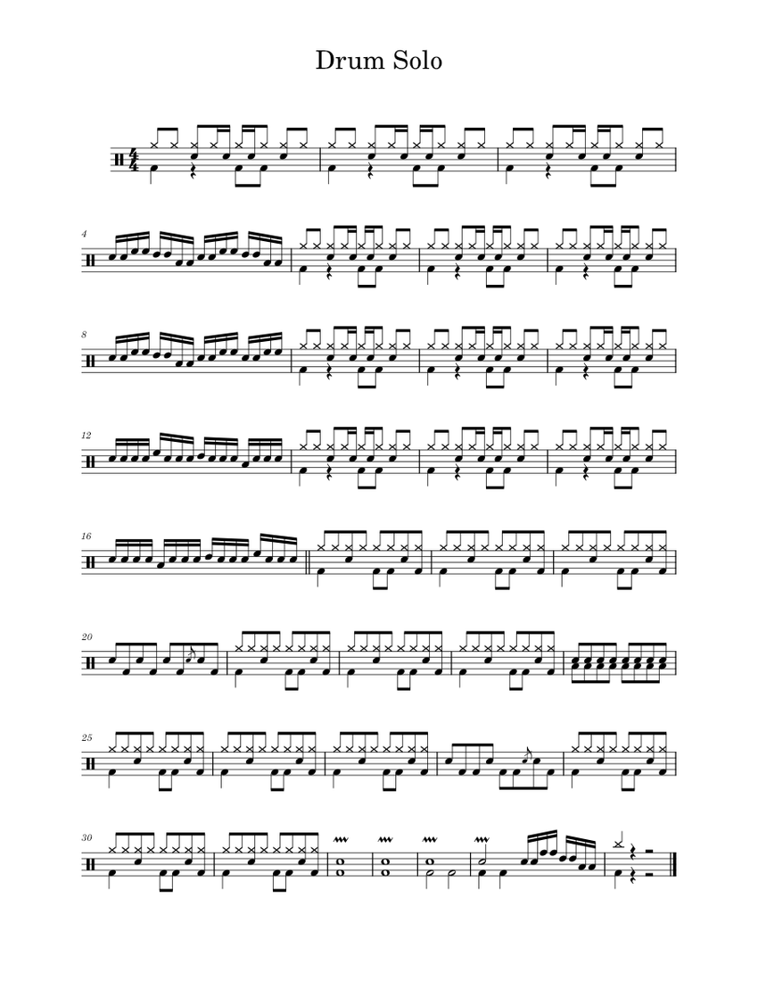 Drum Solo Sheet music for Drum group (Solo) | Musescore.com