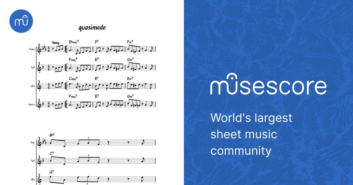 quasimodo Sheet music for Piano, Saxophone alto, Saxophone tenor ...