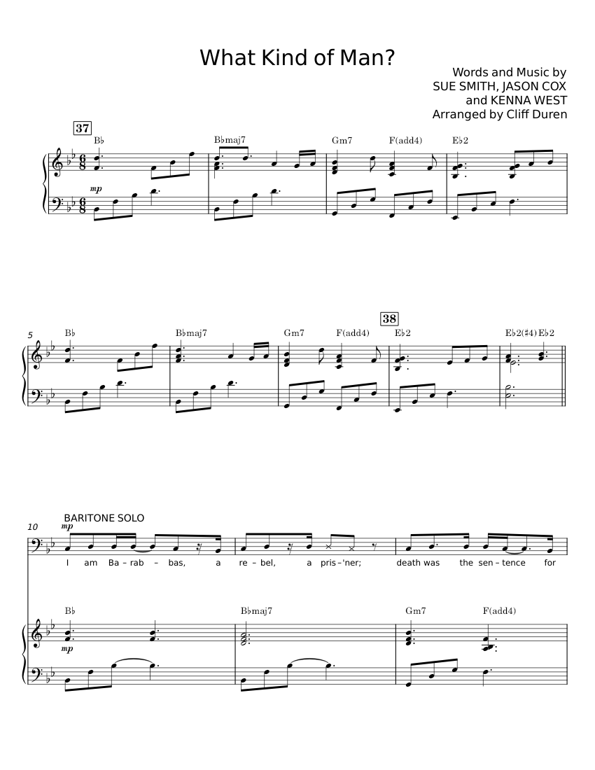 What Kind of Man - Legacy Five Sheet music for Piano, Synthesizer ...