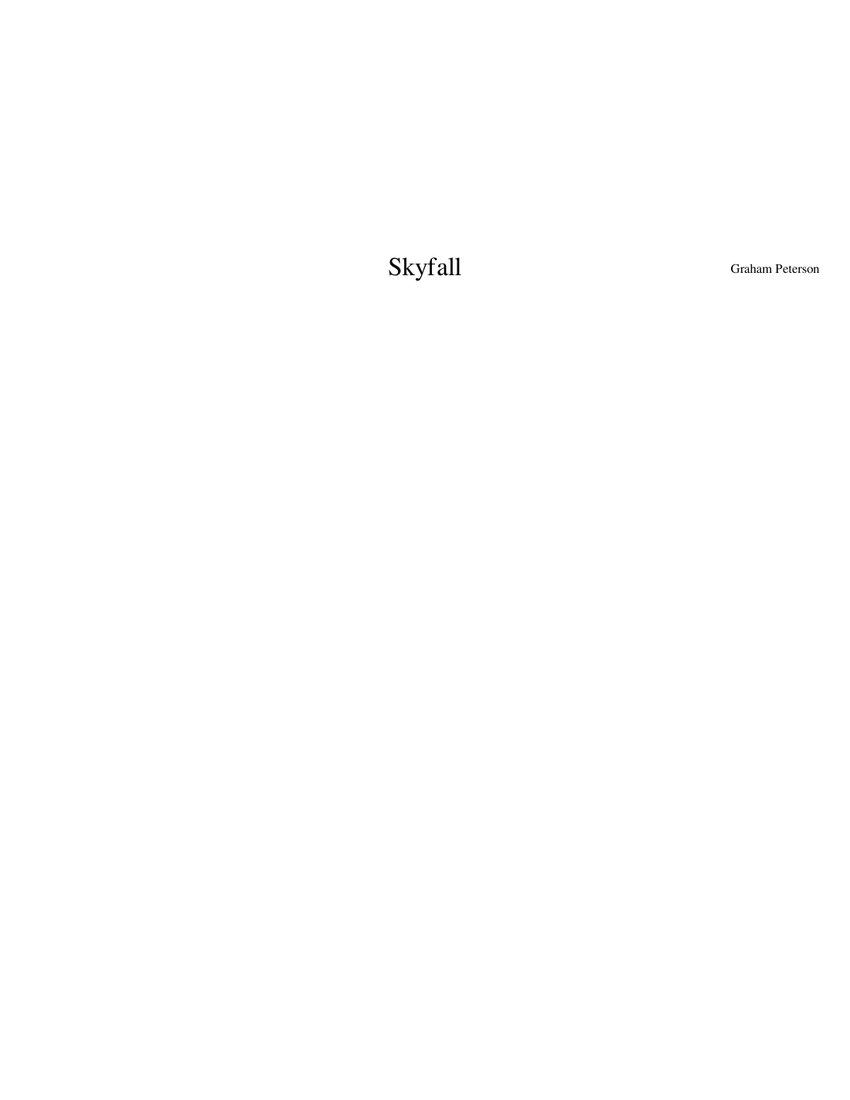 Skyfall Sheet music for Trombone, Euphonium, Tuba, Flute & more ...