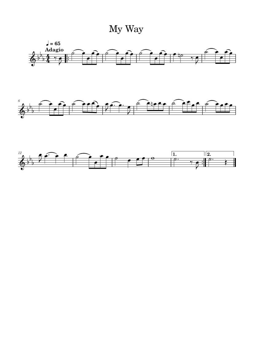 My Way Sheet Music for Flute (Solo) | MuseScore.com