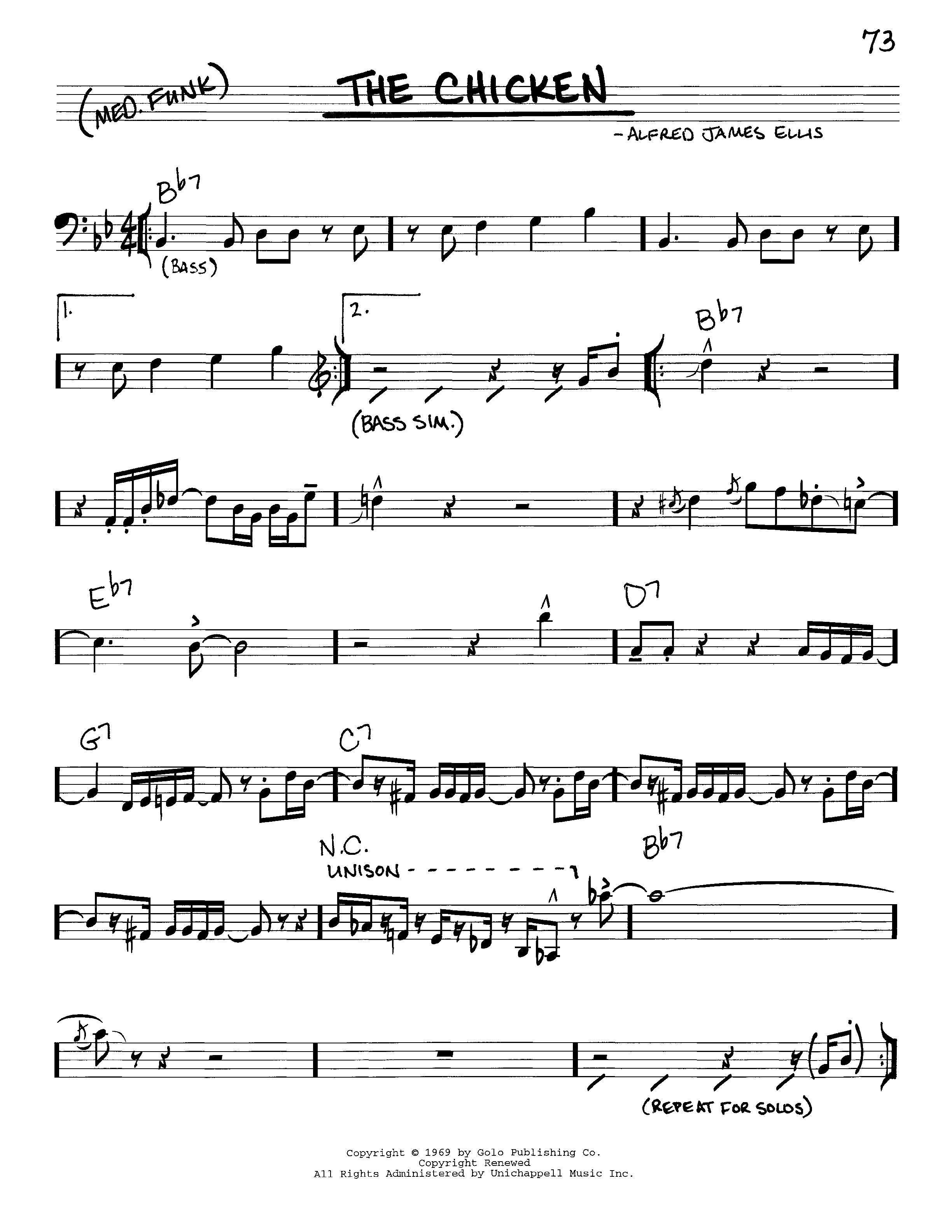 Play Official version of Soul Intro - The Chicken Sheet Music by Jaco ...