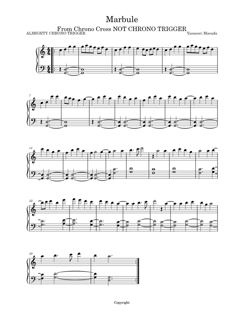 Marbule (Another World) - Chrono Cross – Yasunori Mitsuda Marbule ...