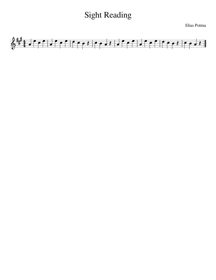 Sight Reading Sheet music for Saxophone alto (Solo) | Musescore.com