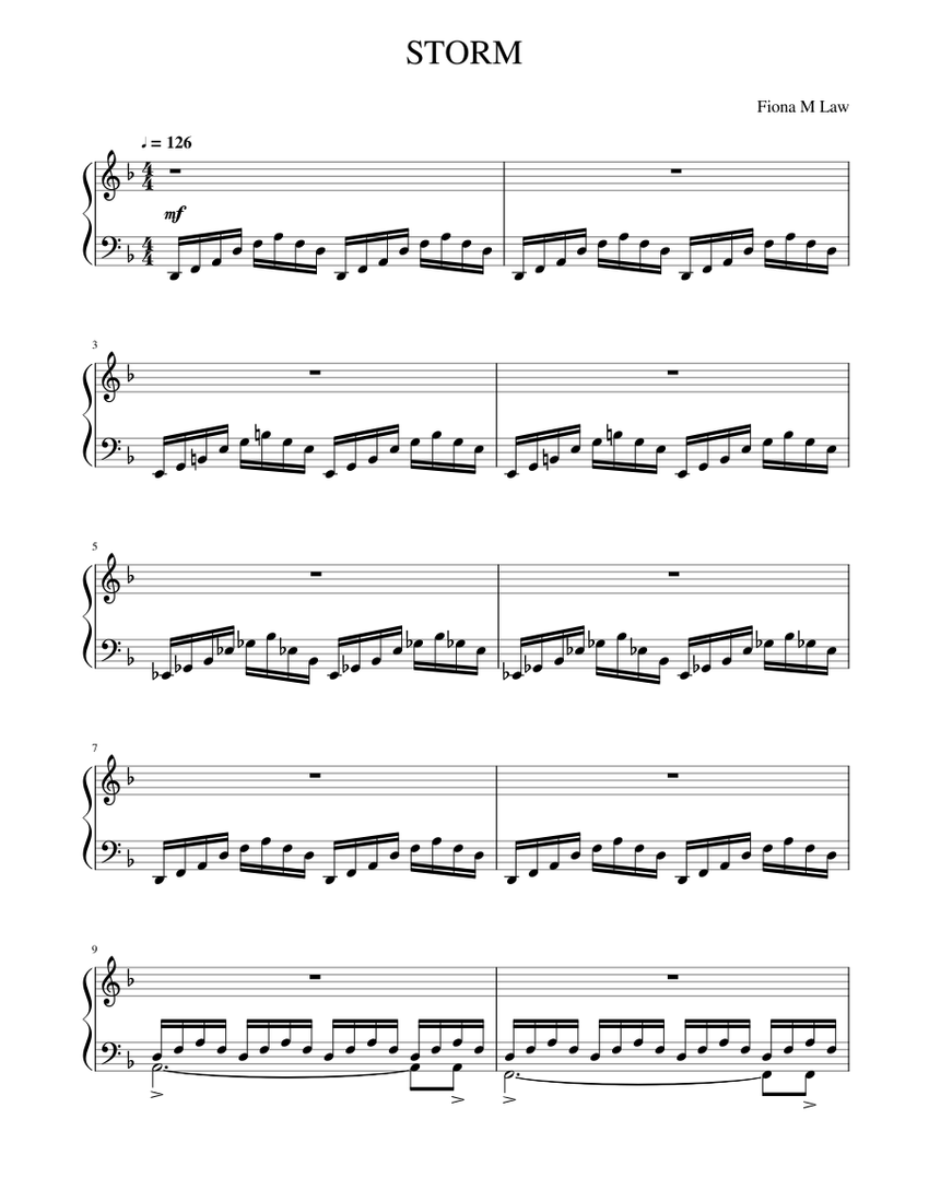 COMPOSITION STORM Sheet music for Piano (Solo) | Musescore.com
