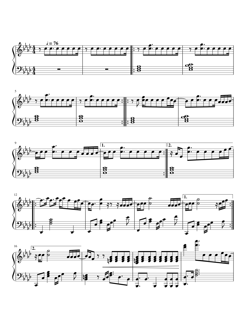 Visions of gideon - Sufjan Stevens Sheet music for Piano (Solo ...