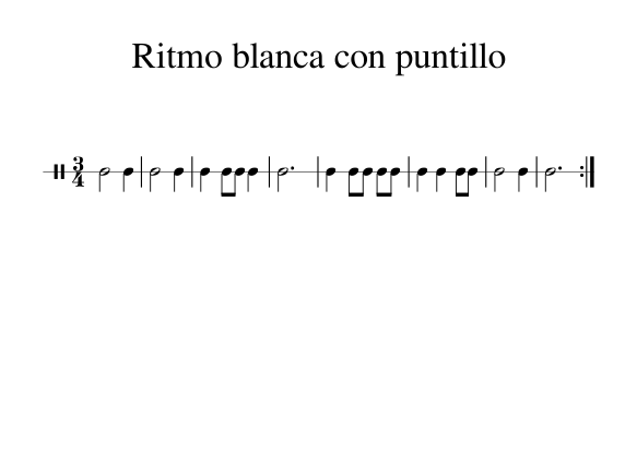 Ritmo blanca con puntillo Sheet music for Snap (Solo) | Musescore.com