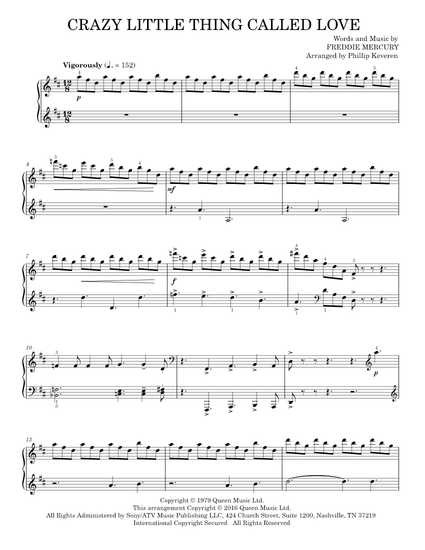 Play Official version of Crazy Little Thing Called Love [Classical version] (arr. Phillip ...