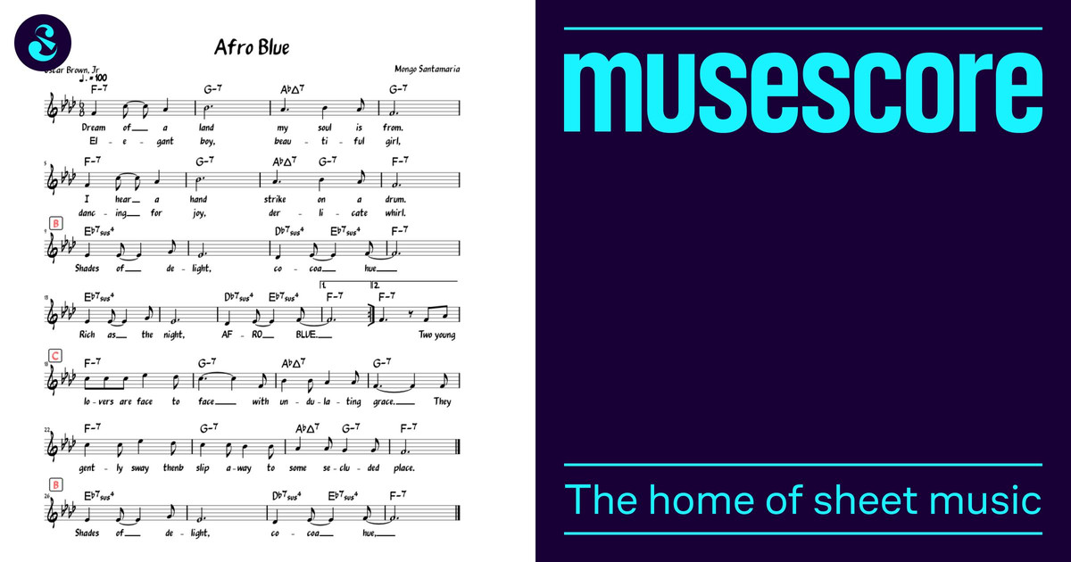 Afro Blue (Lead sheet ) Sheet music for Piano (Solo) | Musescore.com